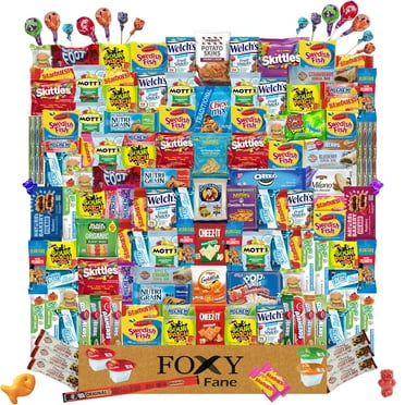 Foxy Fane 60-Count Holiday Gift Box - Variety Pack of 60 Healthy Snacks ...