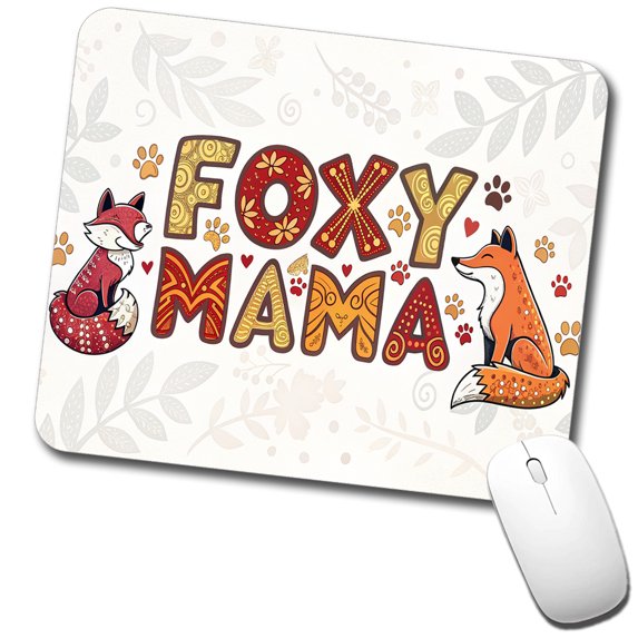 Foxy Mama Cute Fox Foxes Theme Mouse Pad Low Profile Gaming Mat ...
