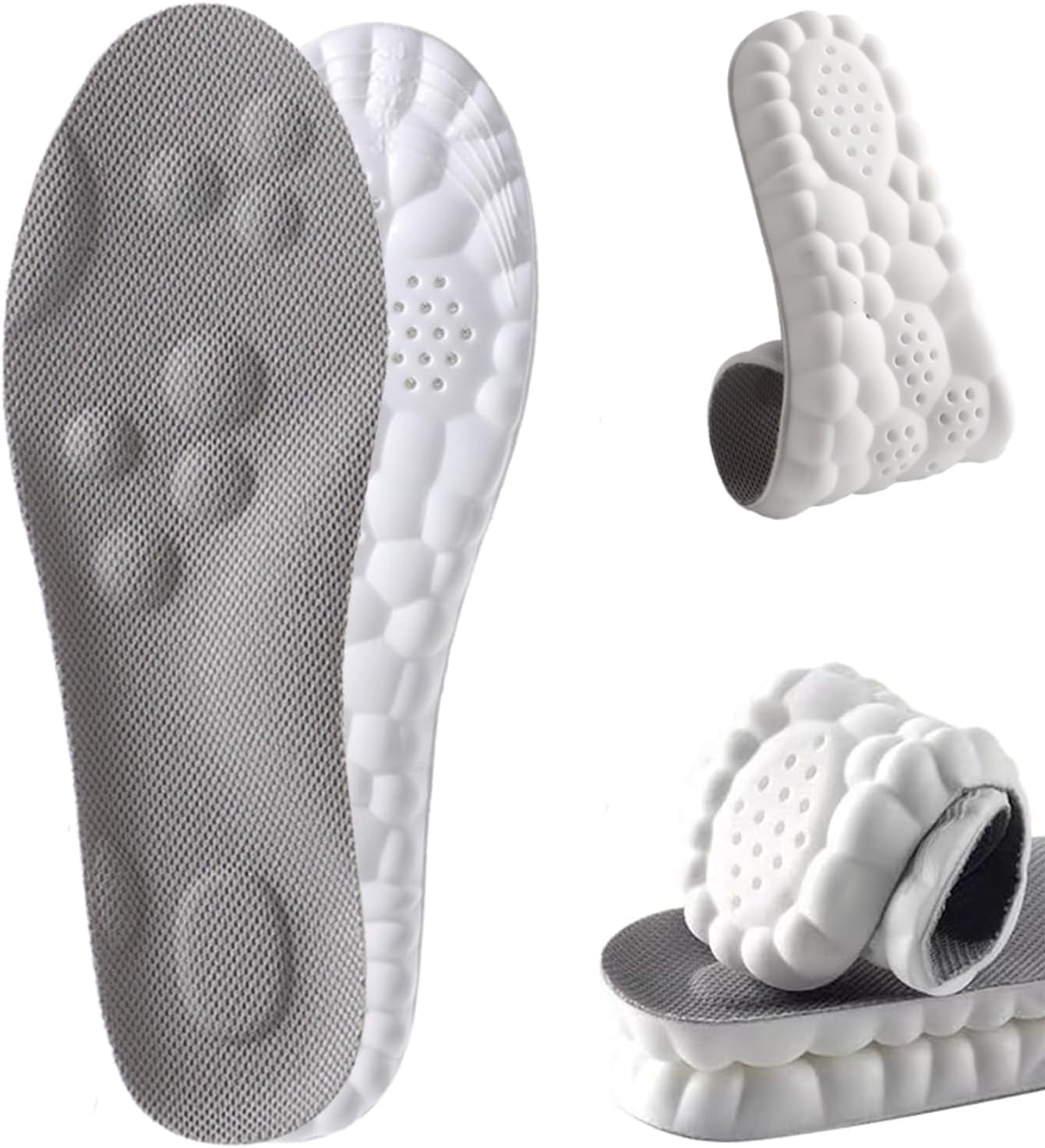 Foxy Seniors 2 Pairs Memory Foam Shoe Inserts, Memory Foam Insoles for ...