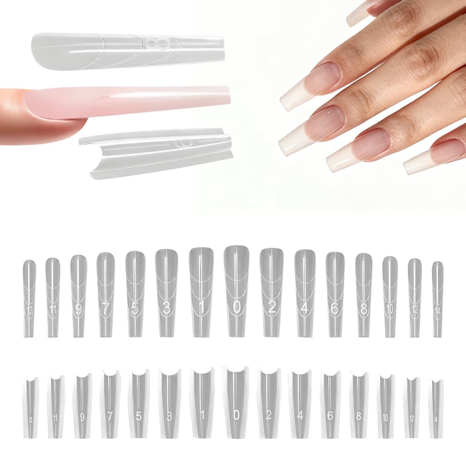 Foxy Seniors 240Pcs Sandwich Dual Nail Forms for Polygel, Reusable Dual ...