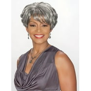 Foxy Silver, Synthetic Full Wig Helena, Medium Curly, 1B Color ...