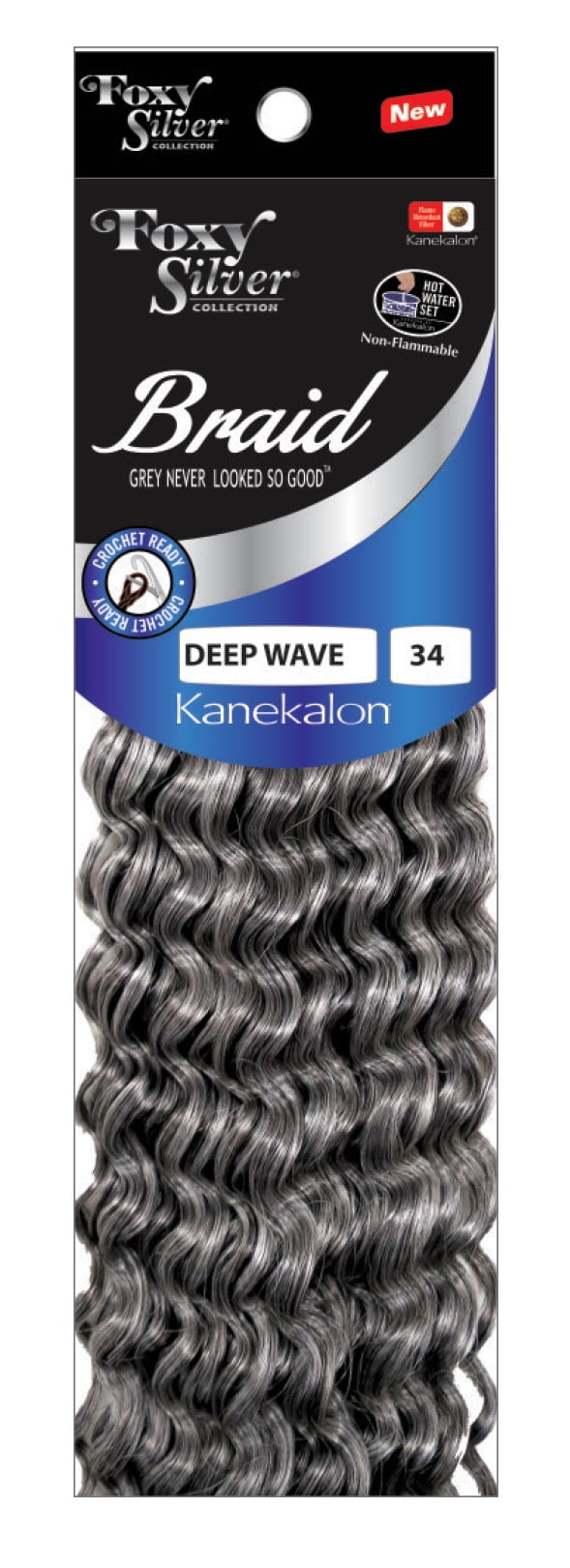 Foxy Silver Deep Wave 12" Brai - Color 60 - Walmart.com