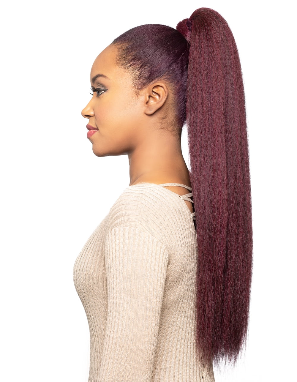 Foxy Silver (Easy Wrap Pony 3) - Heat Resistant Fiber Ponytail in 280 ...
