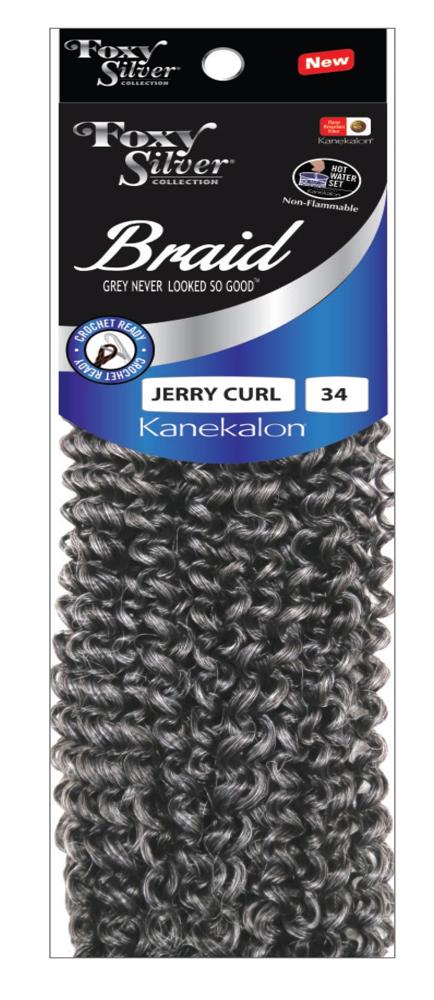 Foxy Silver (Foxy Braid - Jerry Curl 12 Inch - 1 Pack) - Synthetic ...