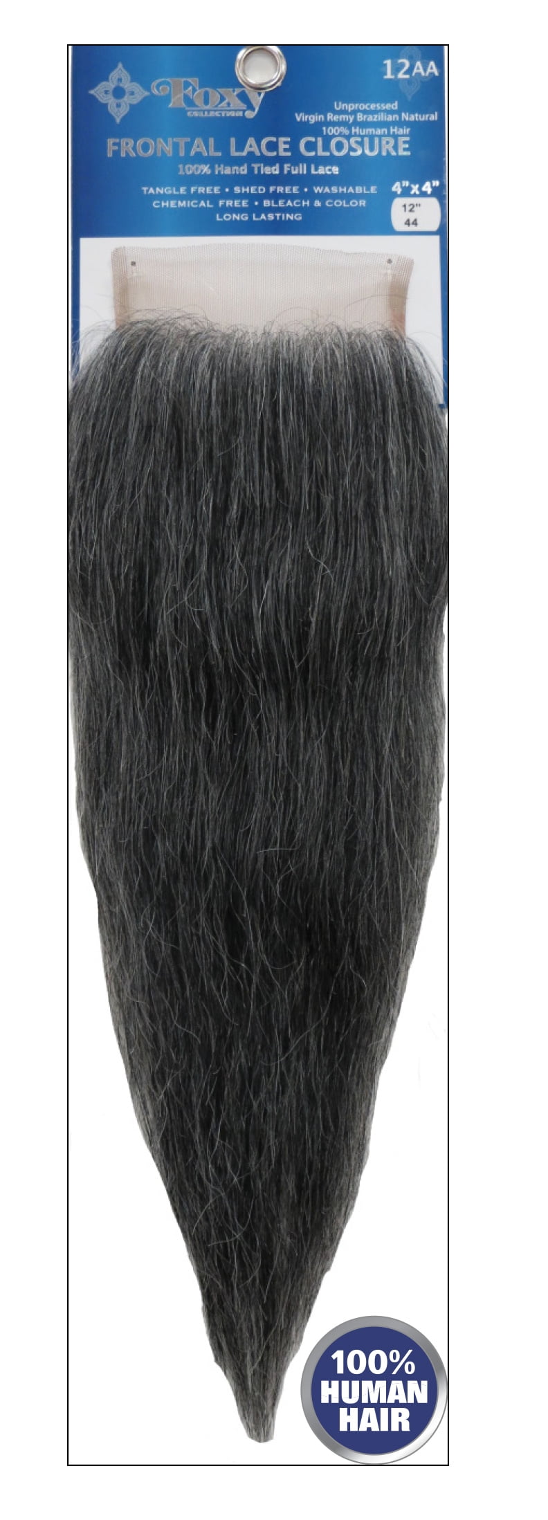 Foxy Silver (Foxy Closure - 10" Hh Lace) - Unprocessed Brazilian Remy ...