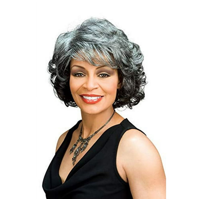 Foxy Silver Foxy Silver (Barbara) - Synthetic Full Wig in 1B hair ...