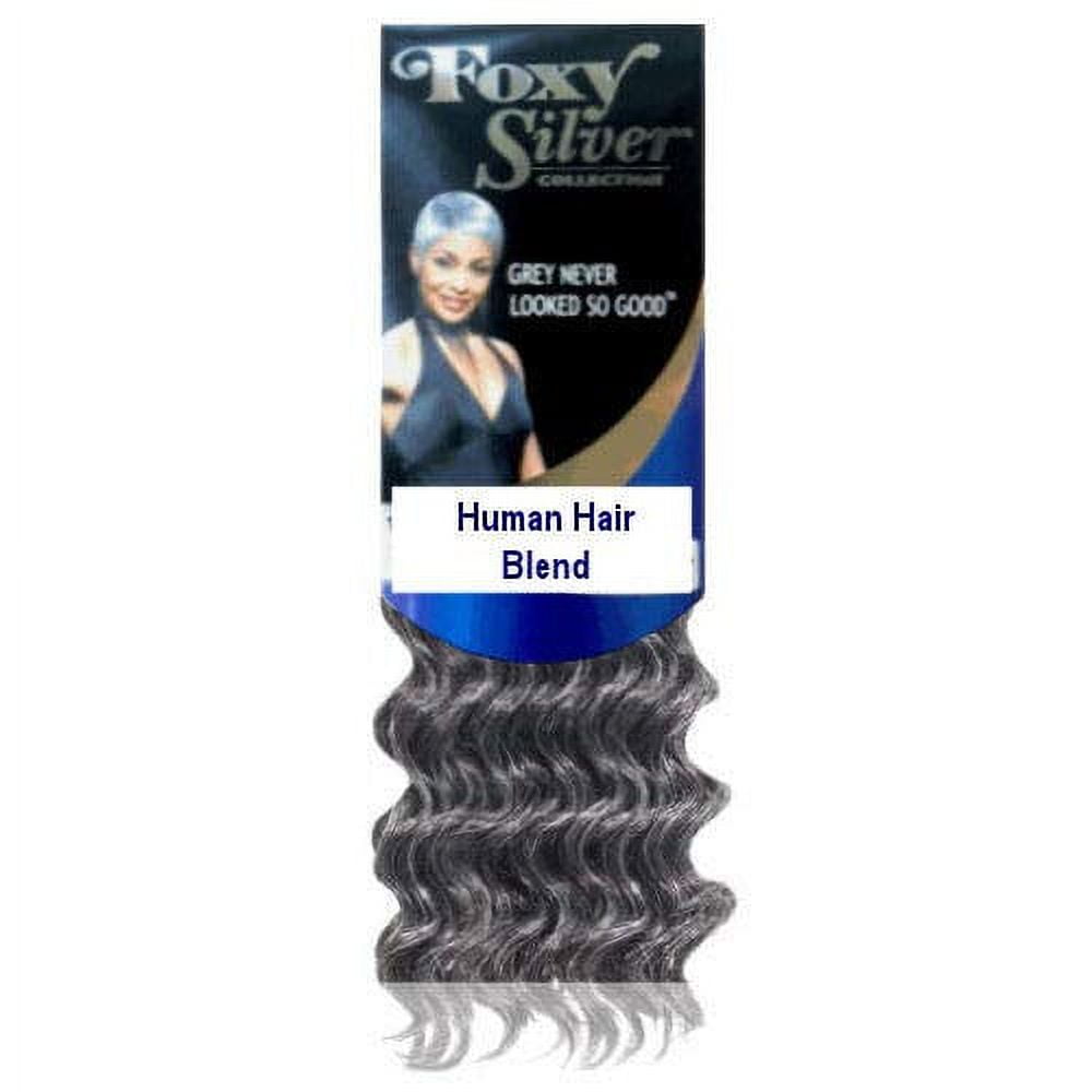 Foxy Silver (Weave - Salon Deep Wave) 10 inch - Human Hair Blend Weave ...