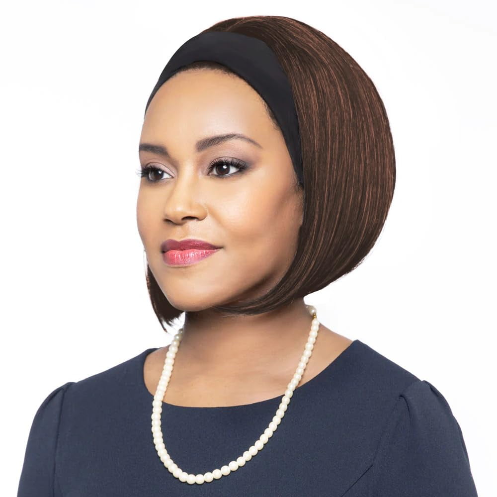 Foxy Silver Wigs Anny Wig Color FS4/30 - 10" Long Headband Straight ...