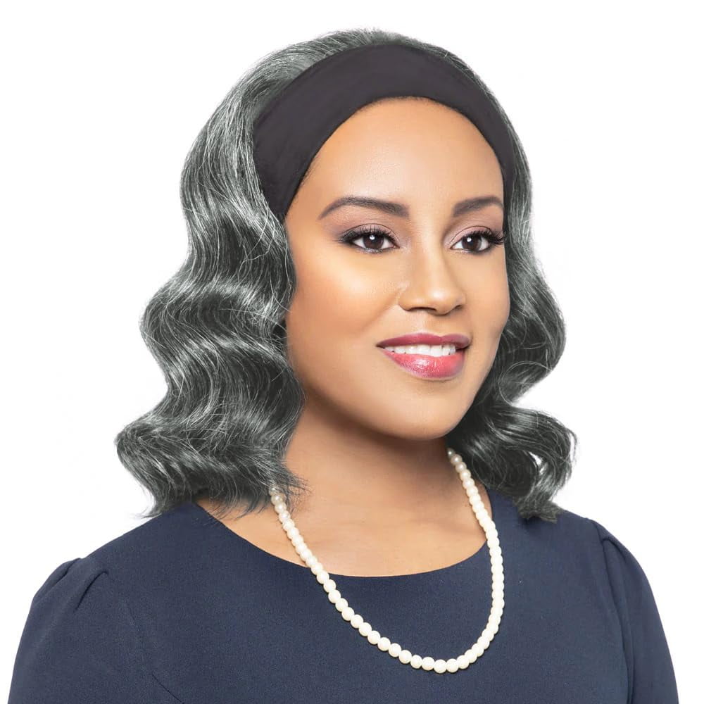 Foxy Silver Wigs Iris Headband Wig Color 44 - 12" Long Wavy Head Band ...