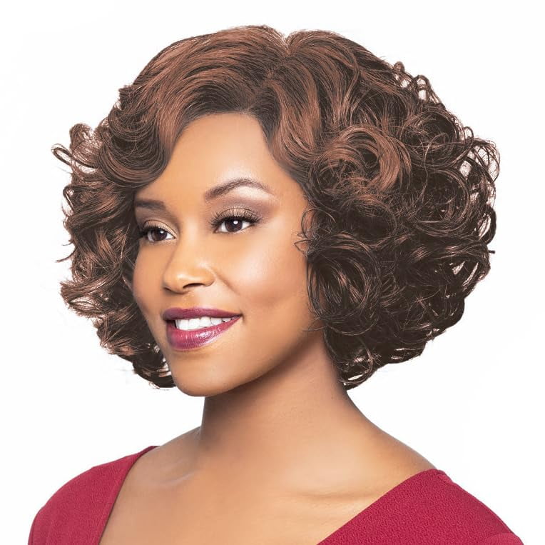 Foxy Silver Wigs Lori Wig Color FS4/30 - 8" Short Full Curly Fusion ...