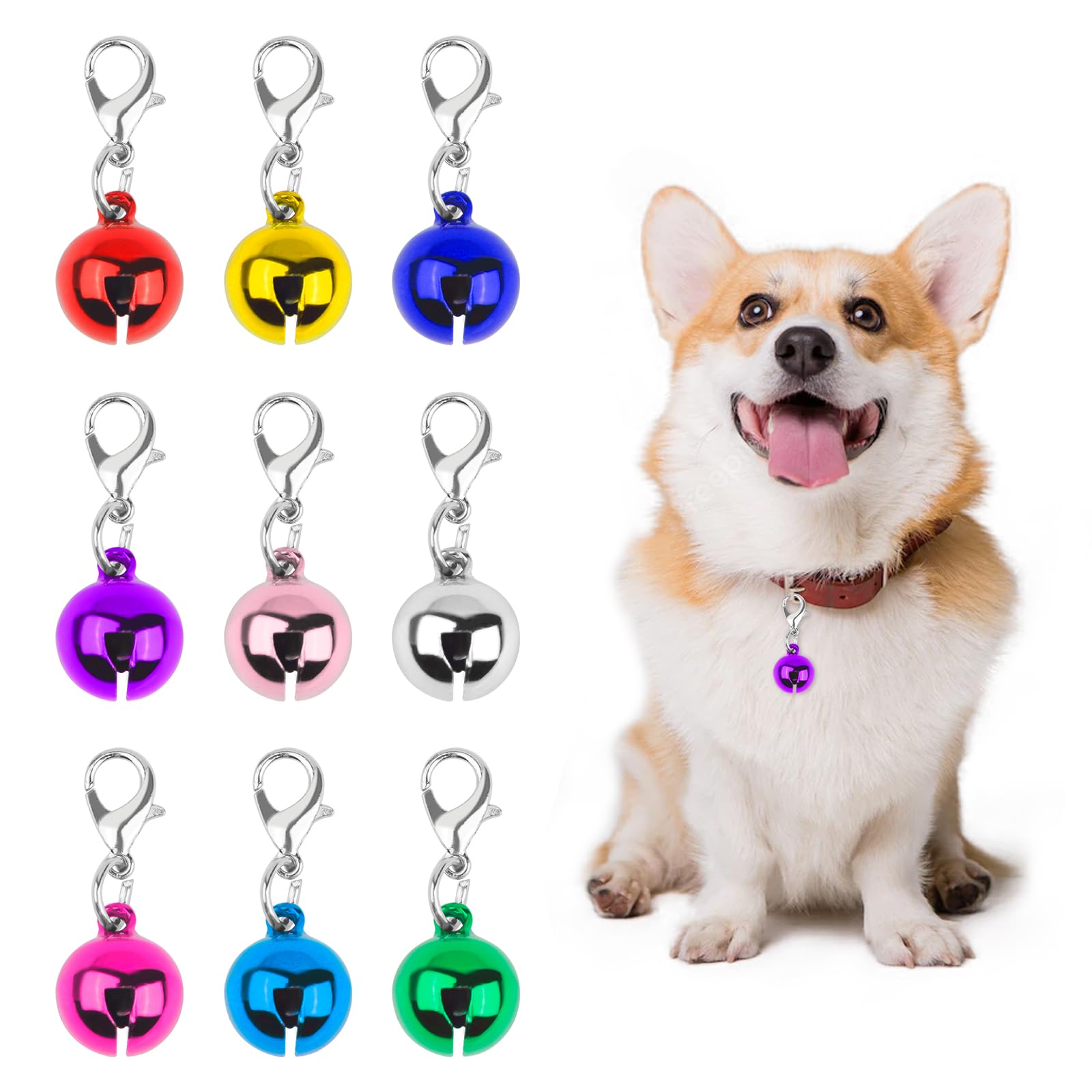 Dog Accessories 23 PCS Colorful Cat & Dog Collar Bells With Lobster ...