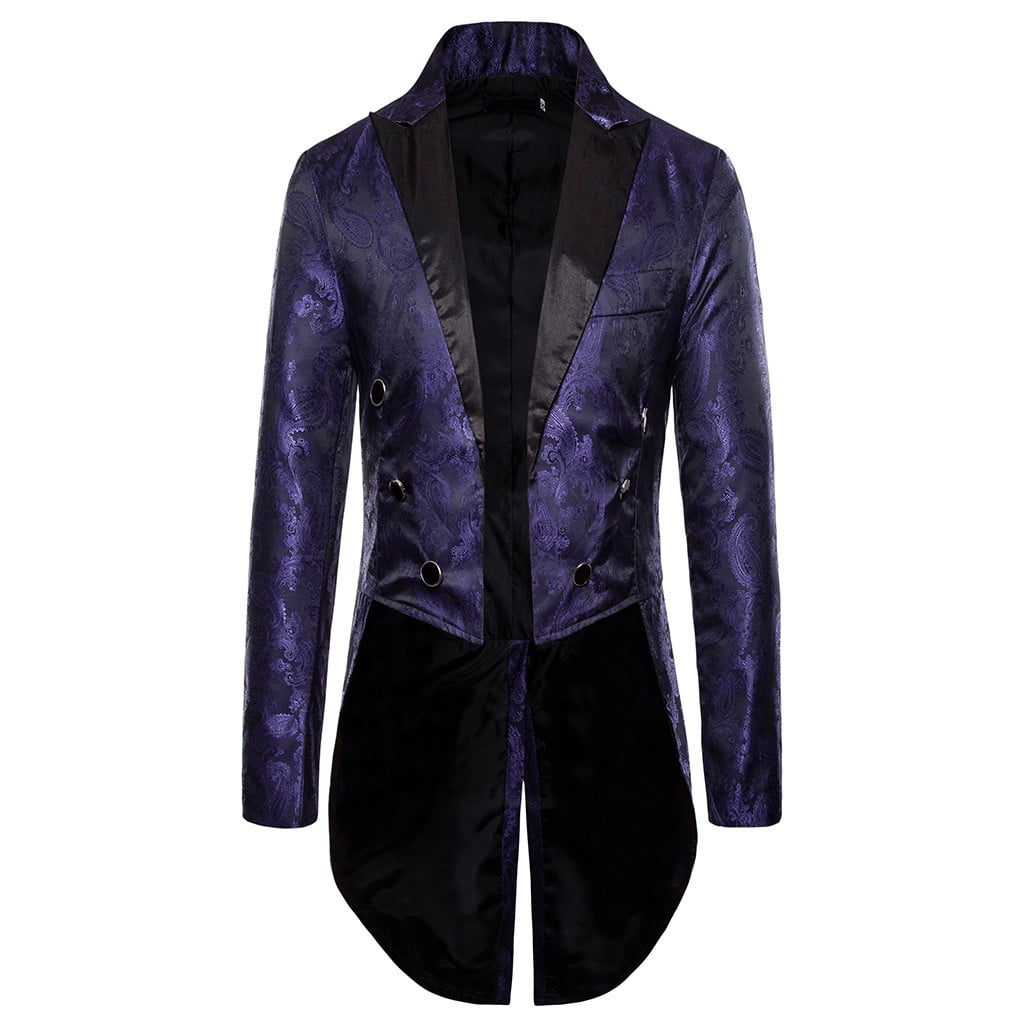 Fozruso Charm Mens Tailcoat Jacket Goth Steampunk Uniform Fit Suit ...