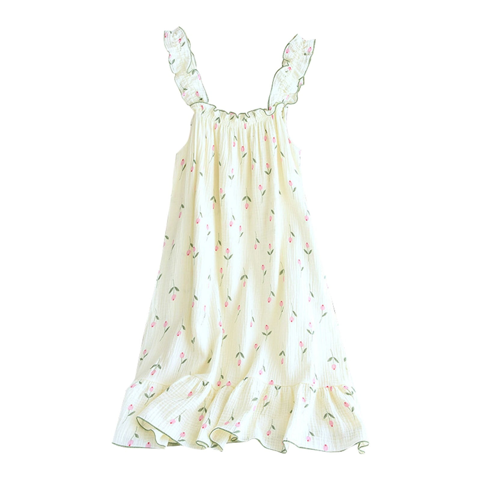 Fozruso Double Layer Crepe Wood Ear Suspenders Can Be Worn Outside And ...