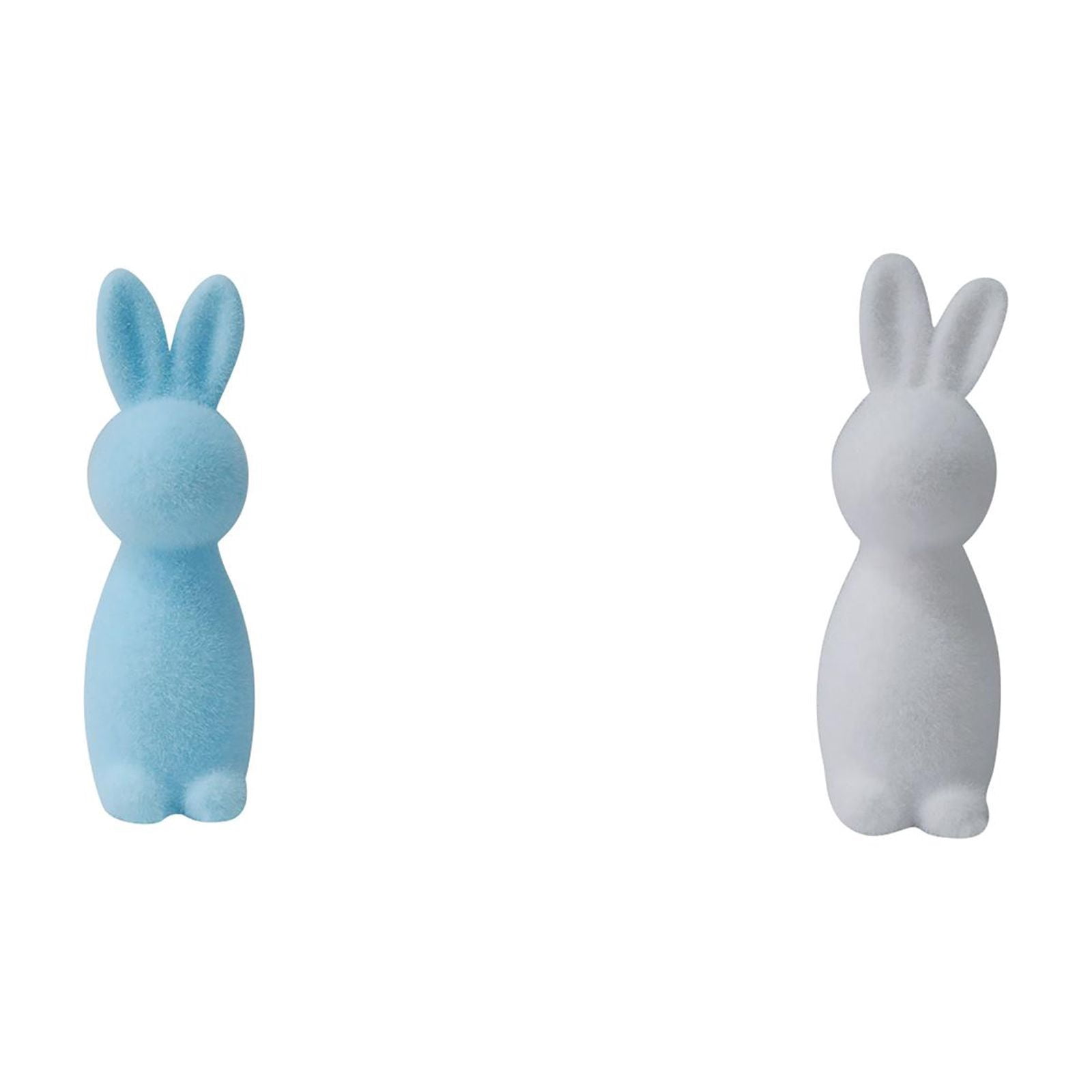 Fozruso Easter Flocked Bunny Desktop Decor, 7.48 Inch, Blue+White,Best ...