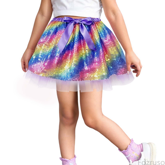 Fozruso Girls Basic Dresses Kids Girls Dance Party Sequin Skirt Ballet ...