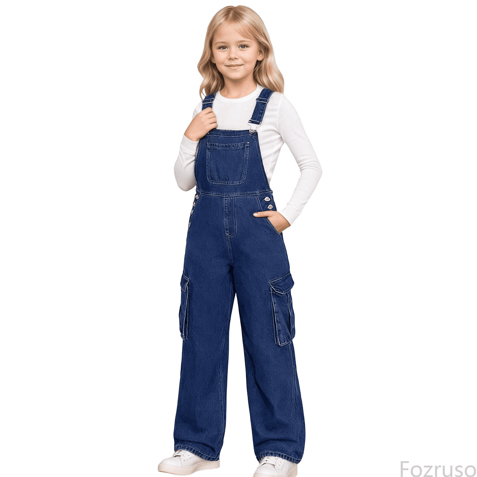 Fozruso Girls Drawstring Pants Snowflake Washed Design Girls Cargo Wide ...