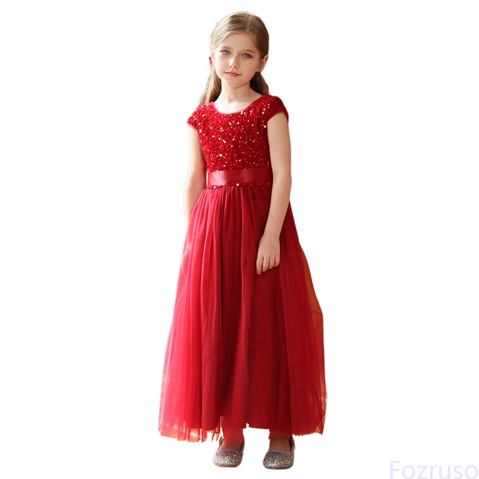 Fozruso Girls Lace Dresses Elegant Girls Formal Dress For Recital ...