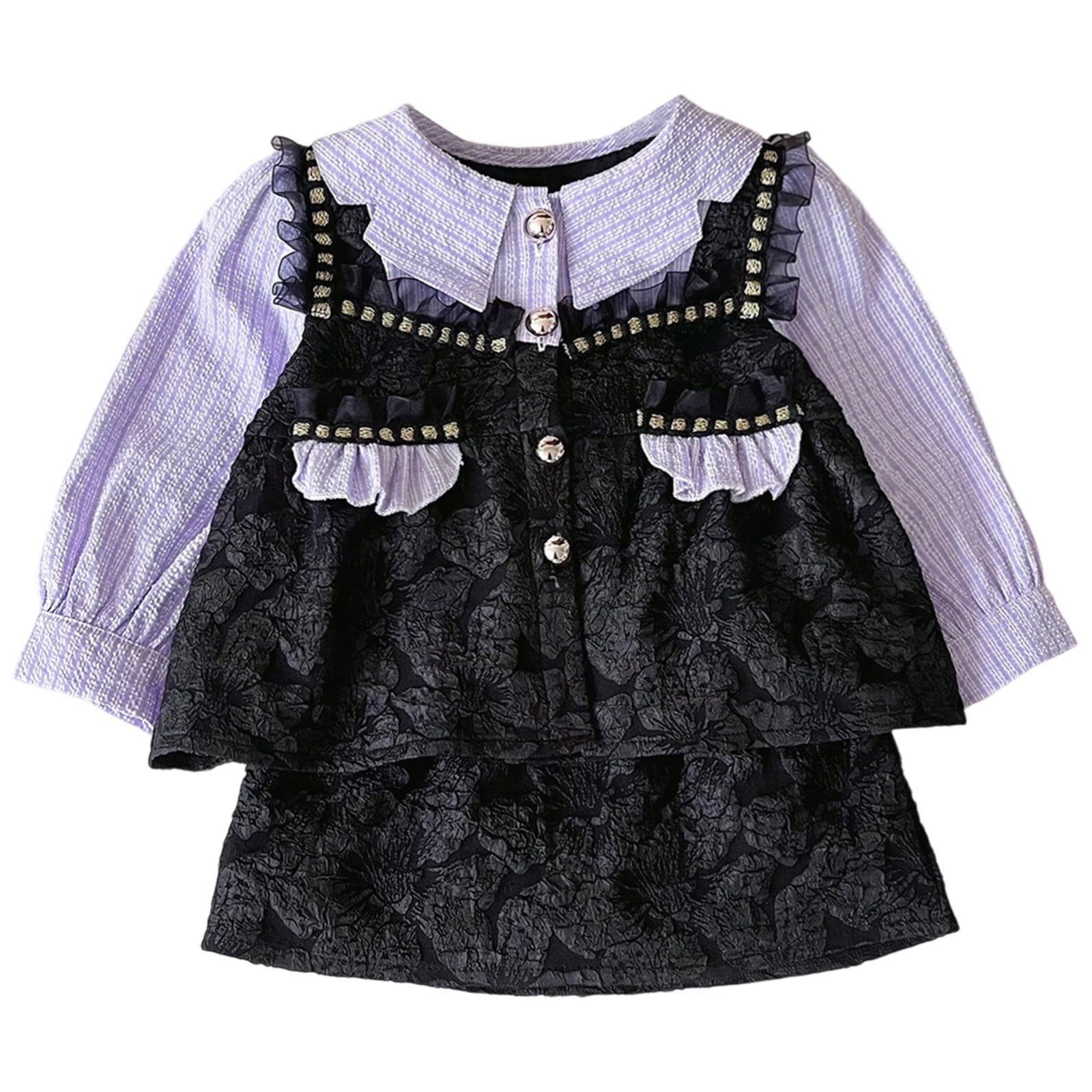 Fozruso Girls Outfit Sets Girls Outfits Set Toddler Casual Long Sleeve ...