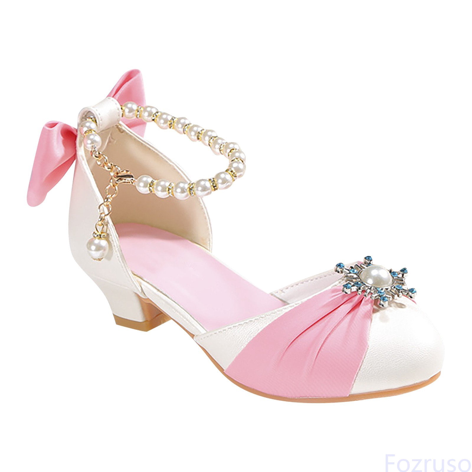 Fozruso Girls Sandals Anti Closed Toe Princess Shoes Wedding Flower ...