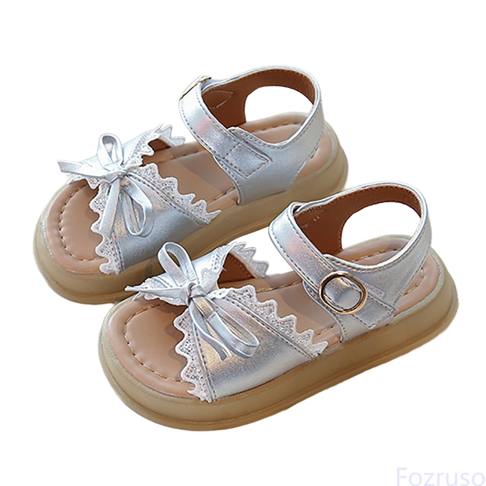 Fozruso Girls' Sandals Summer Children's Bow Western Shoes Little Girls ...