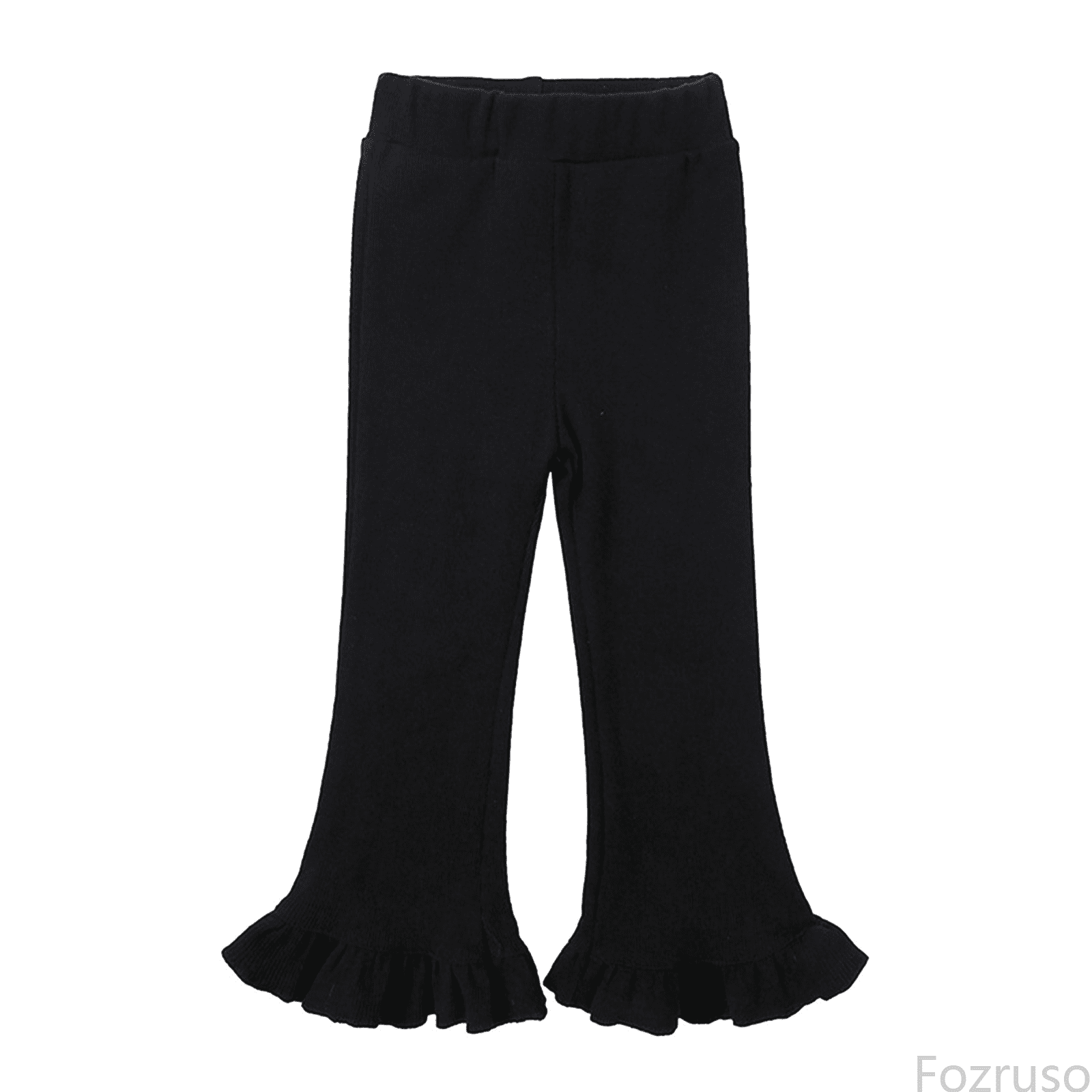 Fozruso Girls School Uniform Pants Tollder Girl High Elastic Waist ...