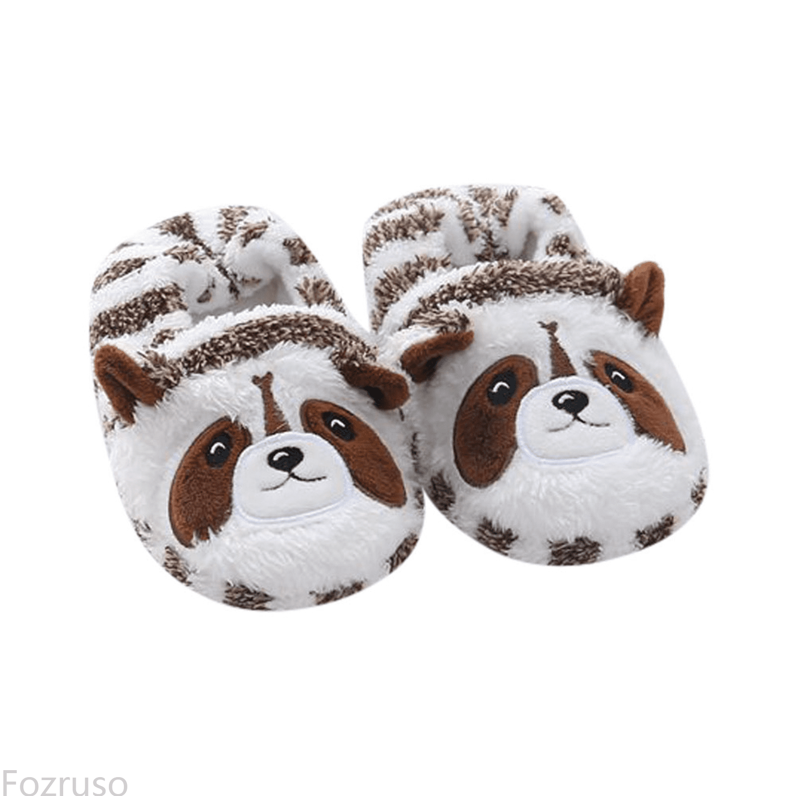 Fozruso Girls Slippers For Toddlers Kids Cozy Raccoon Cartoon Slippers ...