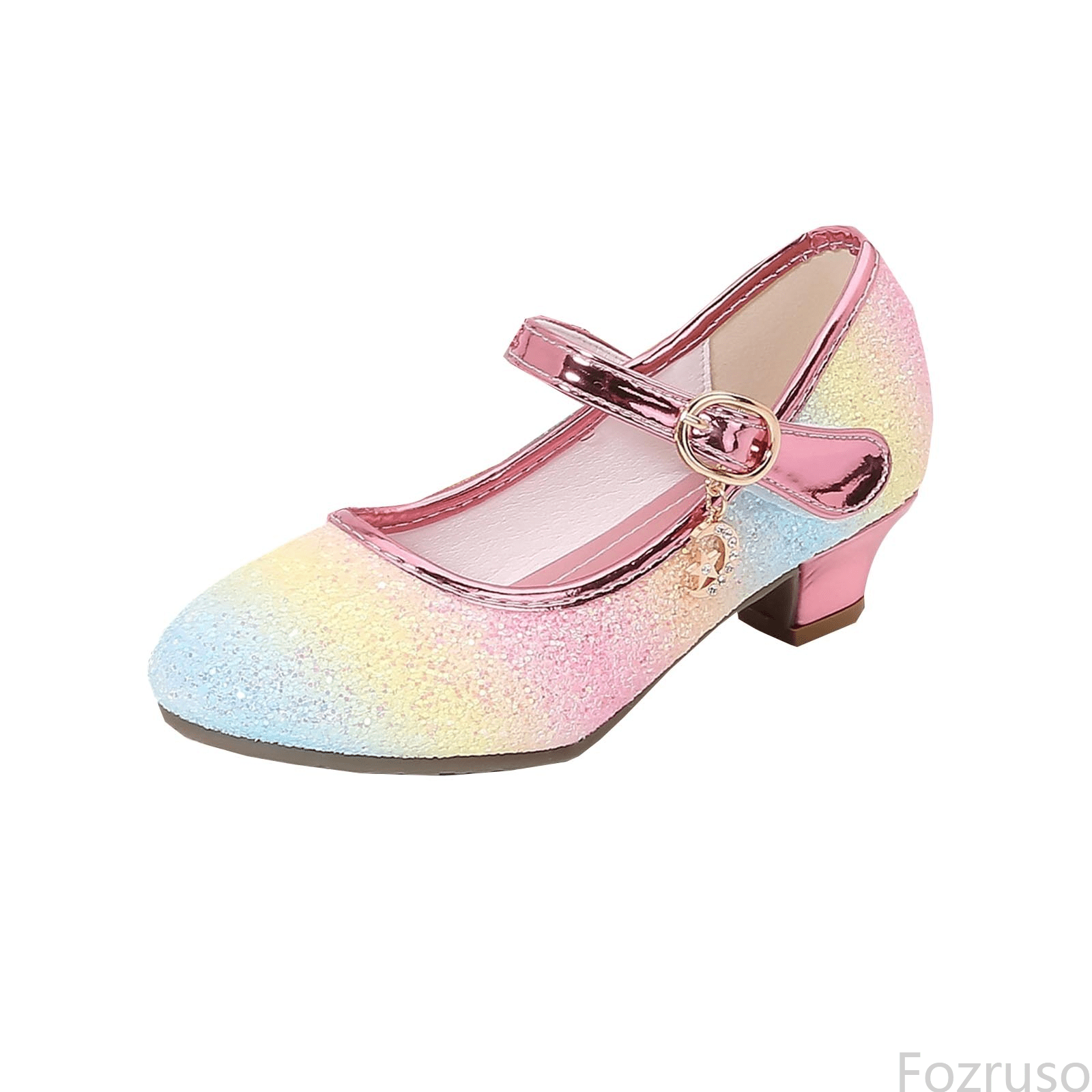 Fozruso Girls' Sneakers Style Dress Shoes Sparkly Dance Shoes For ...