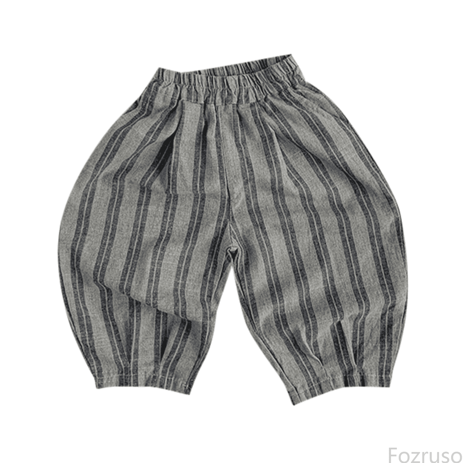 Fozruso Girls Wide Leg Uniform Pants Vertical Striped Pants Loose ...