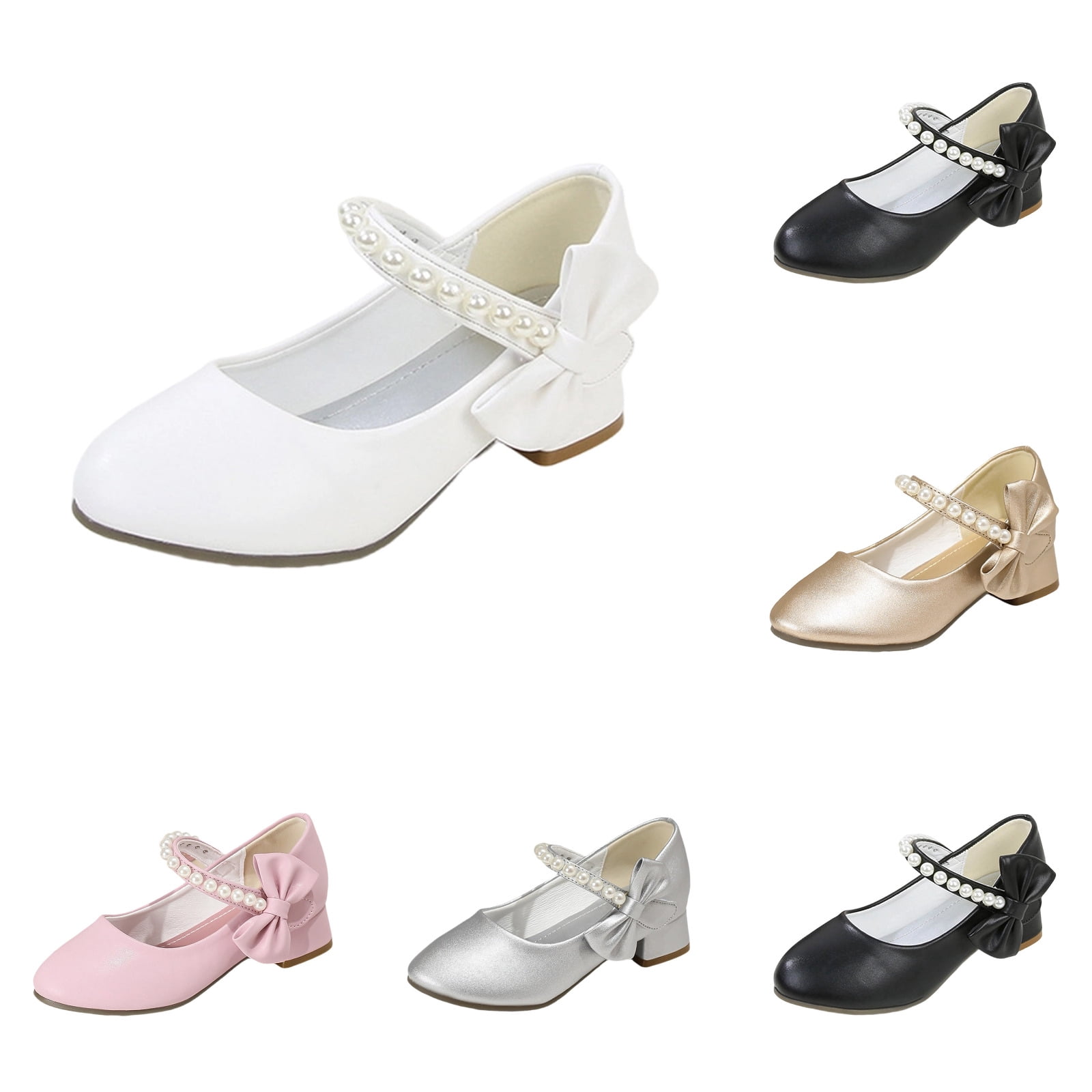 Fozruso Kids Girls Party Flats,Sizes 3 Big Kid,Elegant Girls Sandals ...