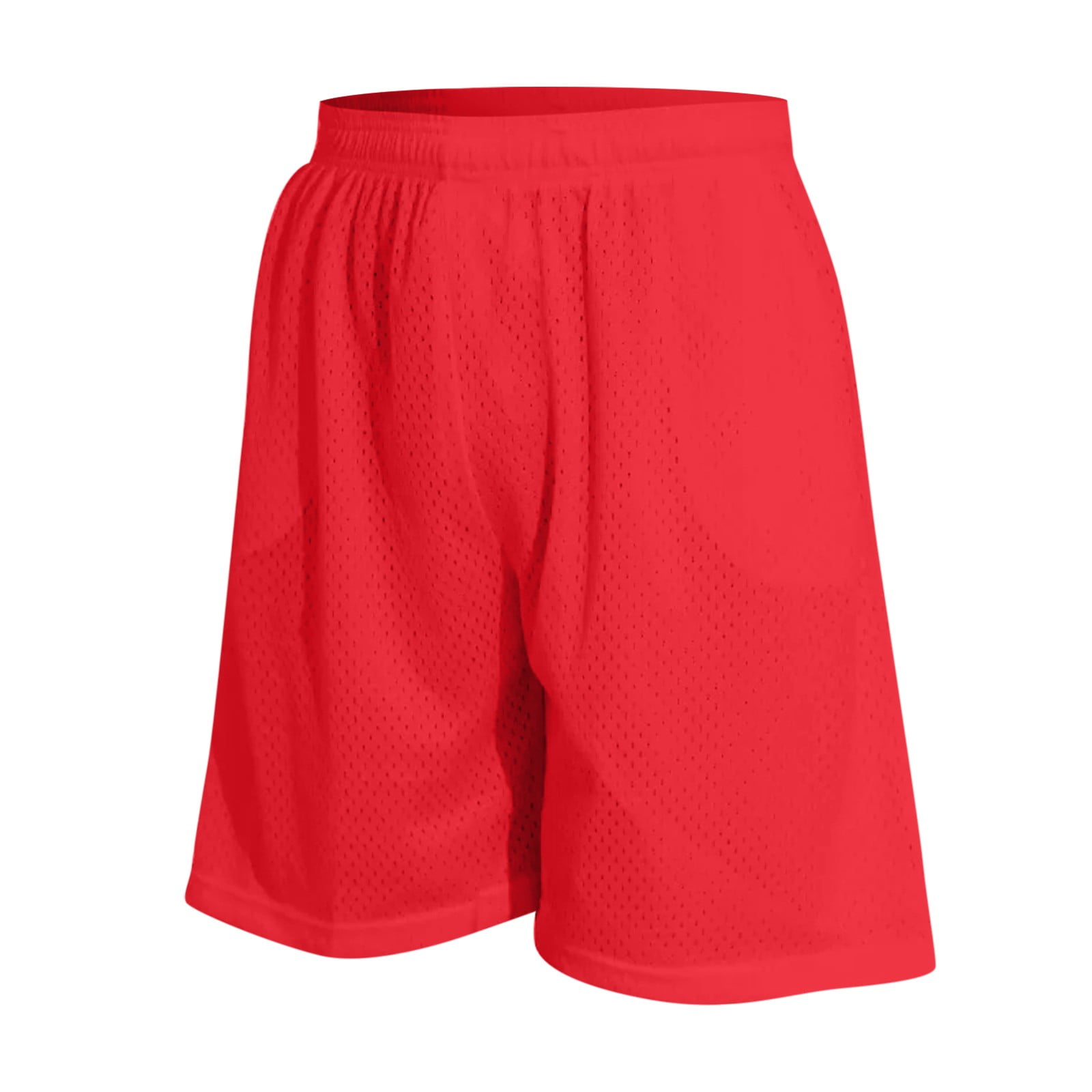 Fozruso Male Plain Mesh Shorts 2 Pocket Casual Basketball Shorts Gym ...