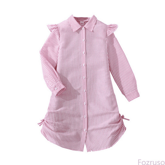 Fozruso Princess Casual Dress Long Sleeve Shirt Dress For Girls Stylish ...