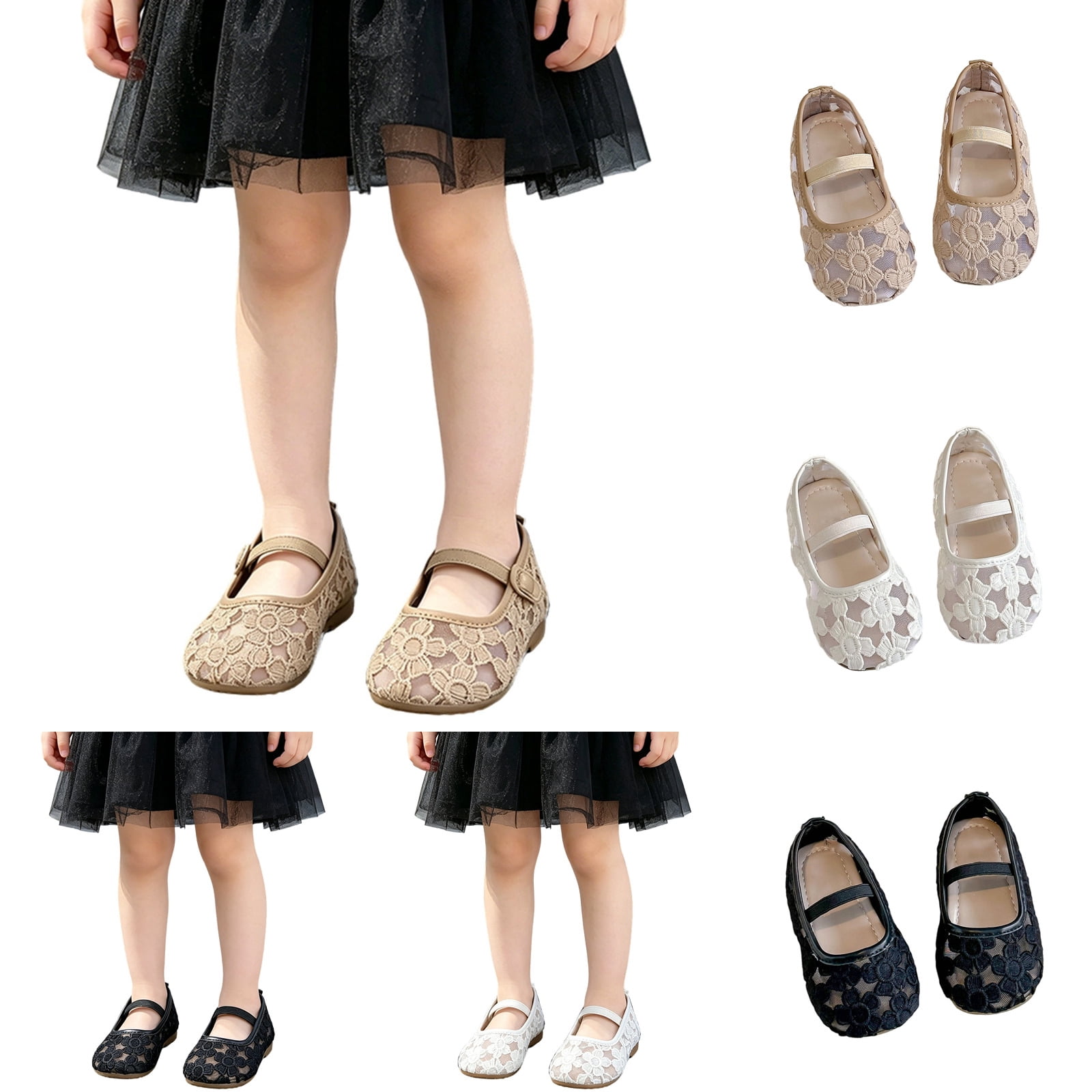 Fozruso Princess Shoes for Girls,Sizes 33 Little Kid,Girls' Net Mesh ...