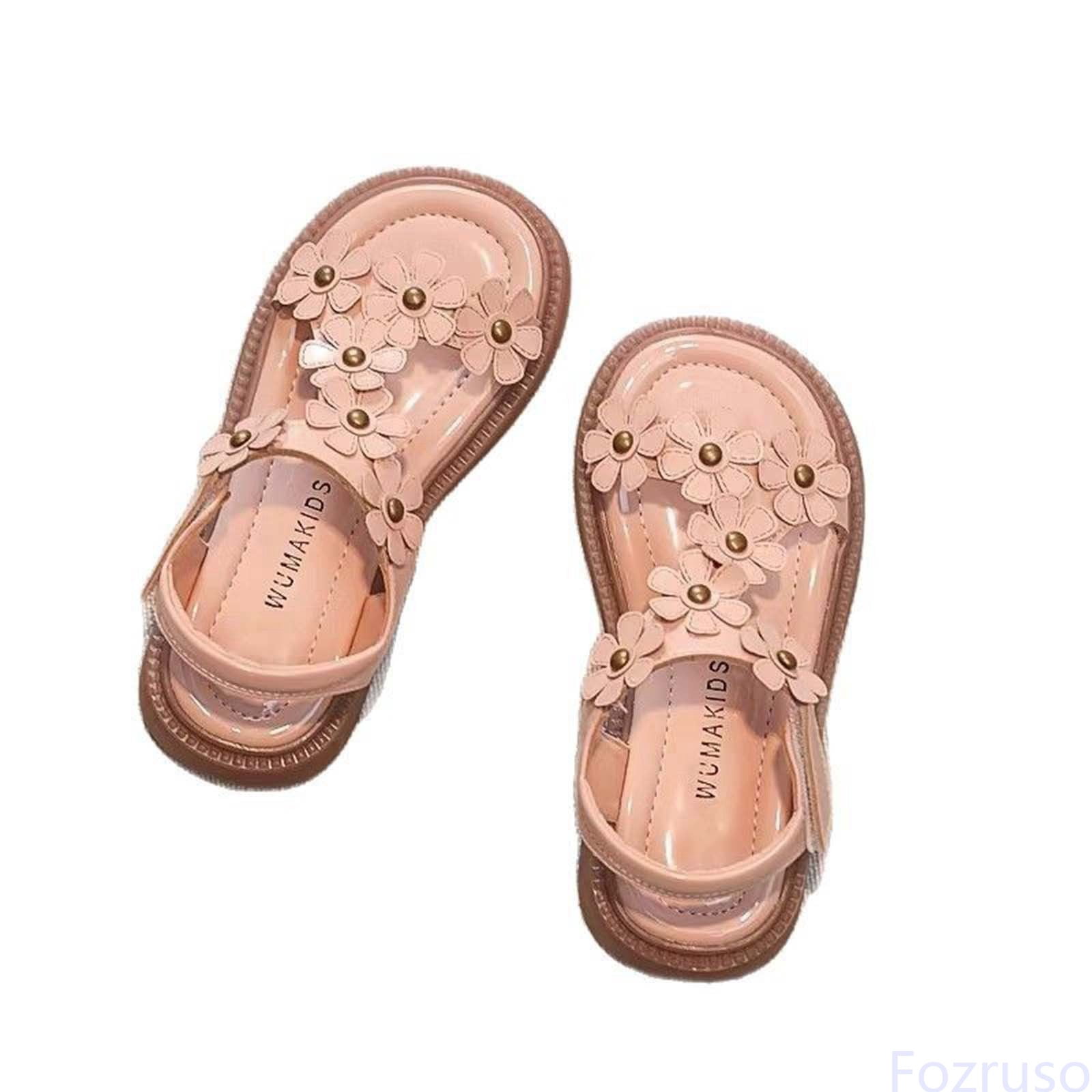 Fozruso Spring And Summer Children's Girls' Floral Leather Distressed ...