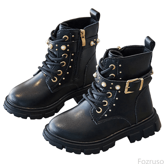 Fozruso Stylish Girls Leather Ankle Boots Classic British Design Soft ...
