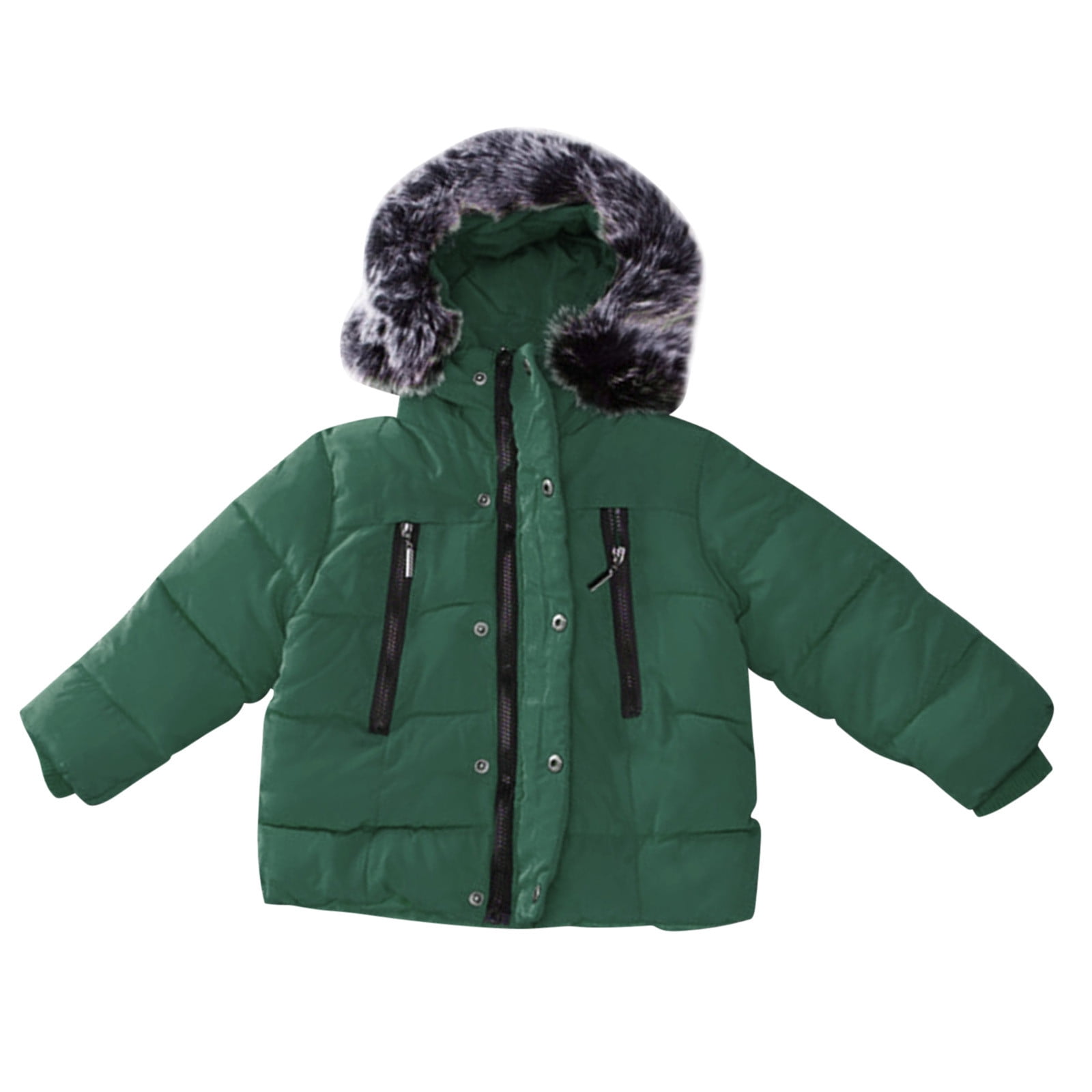 Fozruso Toddler Kids Baby Girls Boys Winter Coats Thicken Collar Hoodie Down Jacket Windproof ...