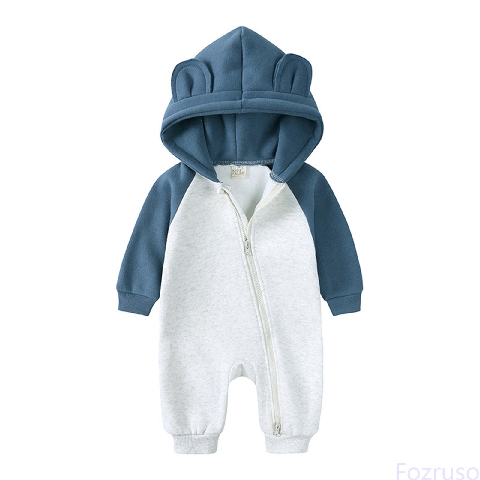 Fozruso Unisex Baby Boys Girls Long Sleeve Baby Zipper Bear Ears Hooded ...