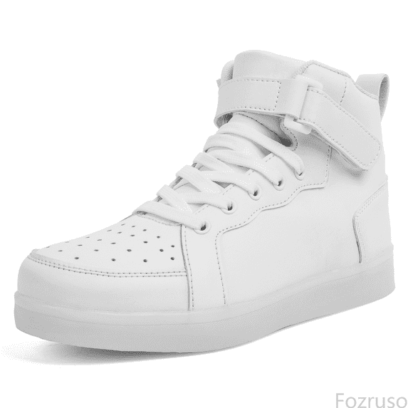 Fozruso Unisex LED Light Shoes High Top Light Flashing Trainers USB ...