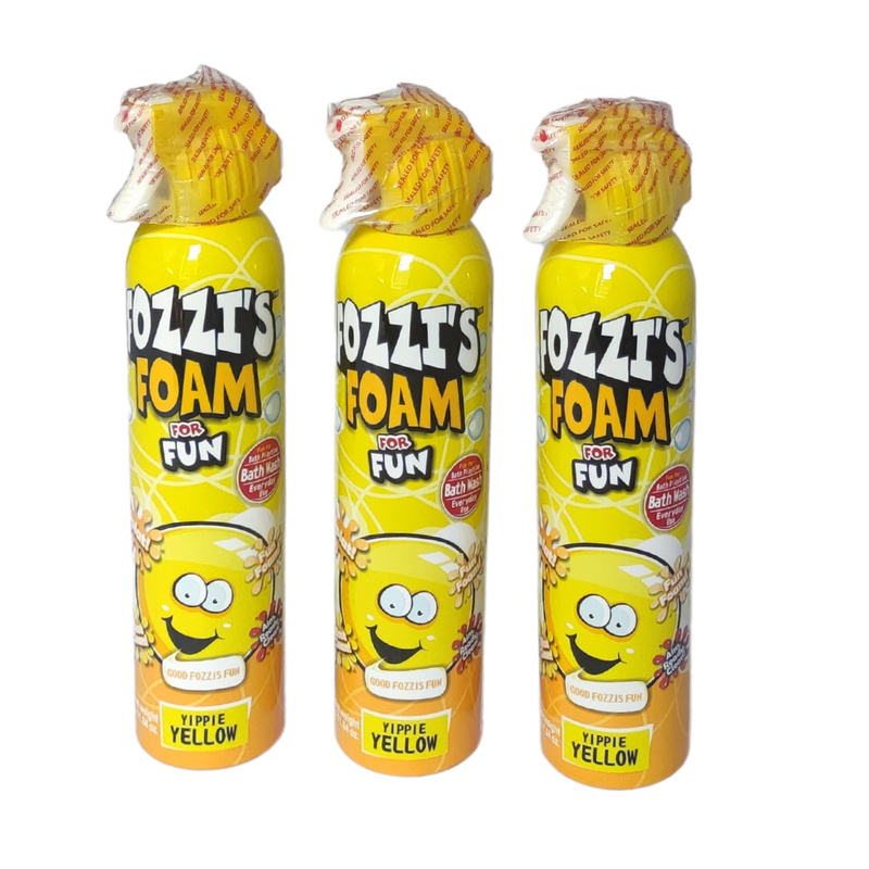 Fozzi's Bath Foam Aerosol for Kids, Yippie Yellow, Punchy Purple or ...