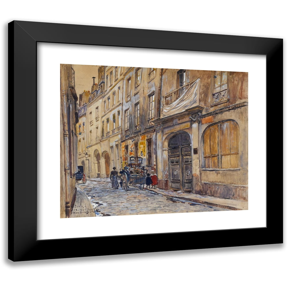 Frédéric Houbron 17x15 Black Modern Framed Museum Art Print Titled - Entrance to the Old Saint ...