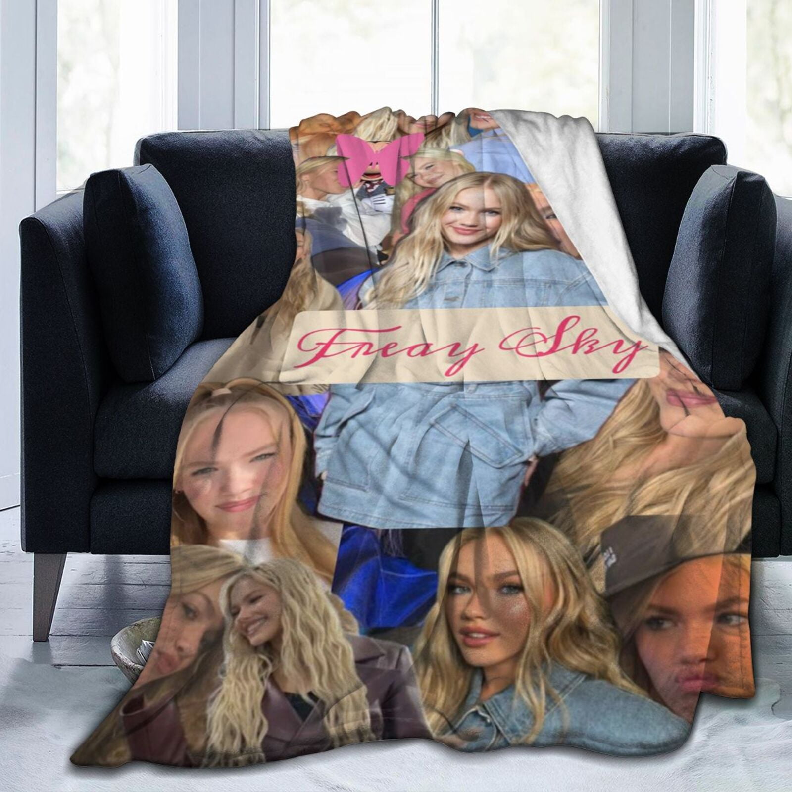Fr-eya Sk-ye Blanket – Soft Cozy Flannel Throw with Pop Star–Inspired Design, Lightweight Warm ...