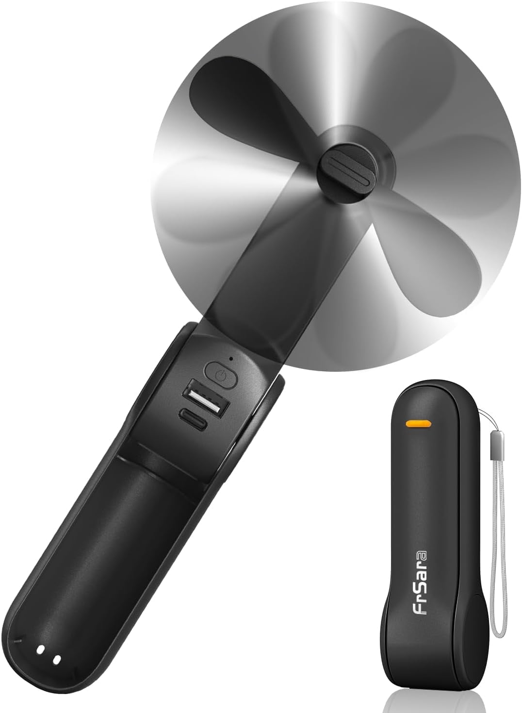 FrSara 2 IN 1 Portable Mini Fan, USB Rechargeable, 2000mAh, 3 Speed ...