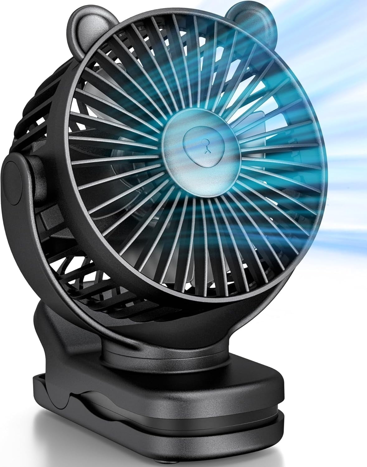 FrSara Portable Clip on Fan, 360° Rotation, 3 Speed, Quiet ...