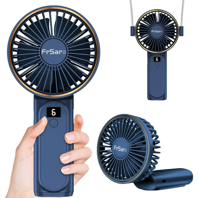 FrSara Portable Mini Fan, 4000mAh, 6 Speed, USB Rechargeable, Quiet ...