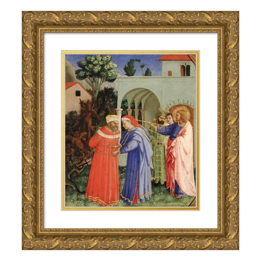 Fra Angelico 12x14 Gold Ornate Wood Frame and Double Matted Museum Art ...