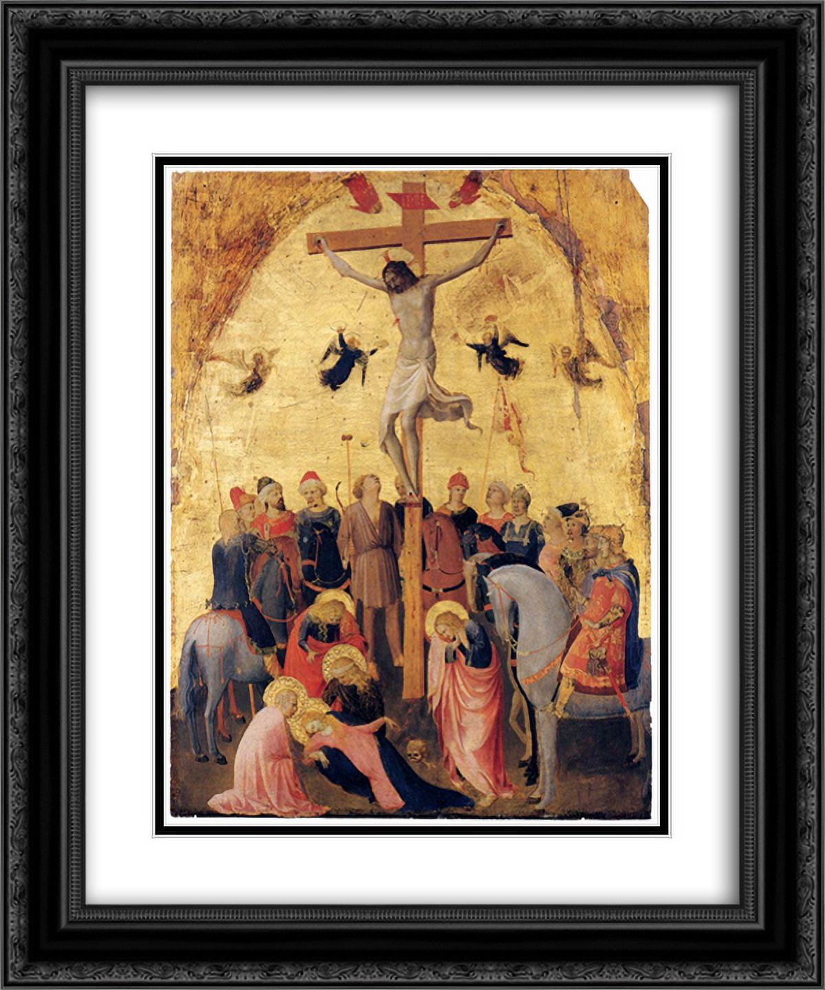 Fra Angelico 2x Matted 20x24 Black Ornate Framed Art Print 'Crucifixion' - Walmart.com