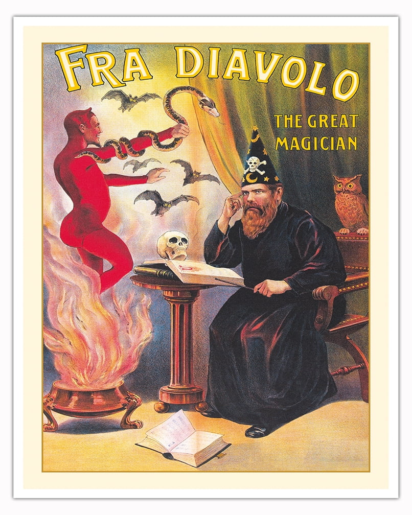 Fra Diavolo (Brother Devil) - The Great Magician - Vintage Magic Poster ...
