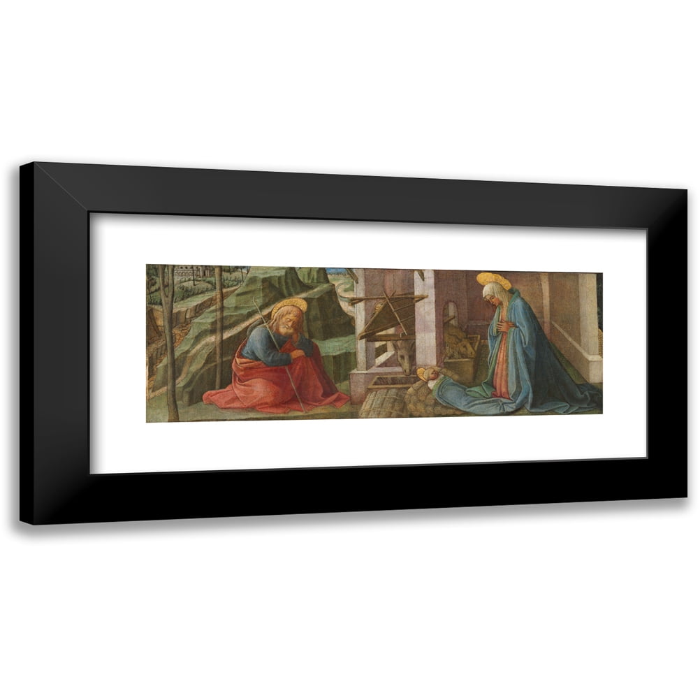 Fra Filippo Lippi and Workshop 14x8 Black Modern Framed Museum Art ...