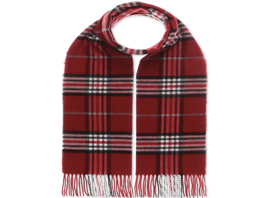 Fraas Women's Classic Plaid Cashmink Scarf - True Red - Walmart.com