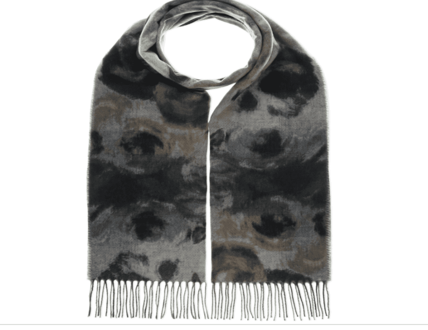 Fraas Women's Watercolor Floral Cashmink Scarf - Charcoal - Walmart.com