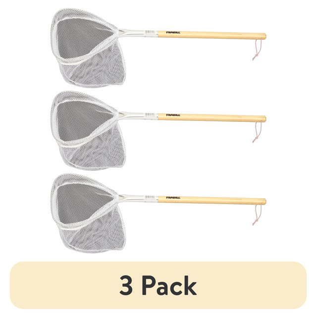 (3 pack) Frabill Baitwell Fishing Net, 9 x 8 Hoop, Vinyl Netting ...